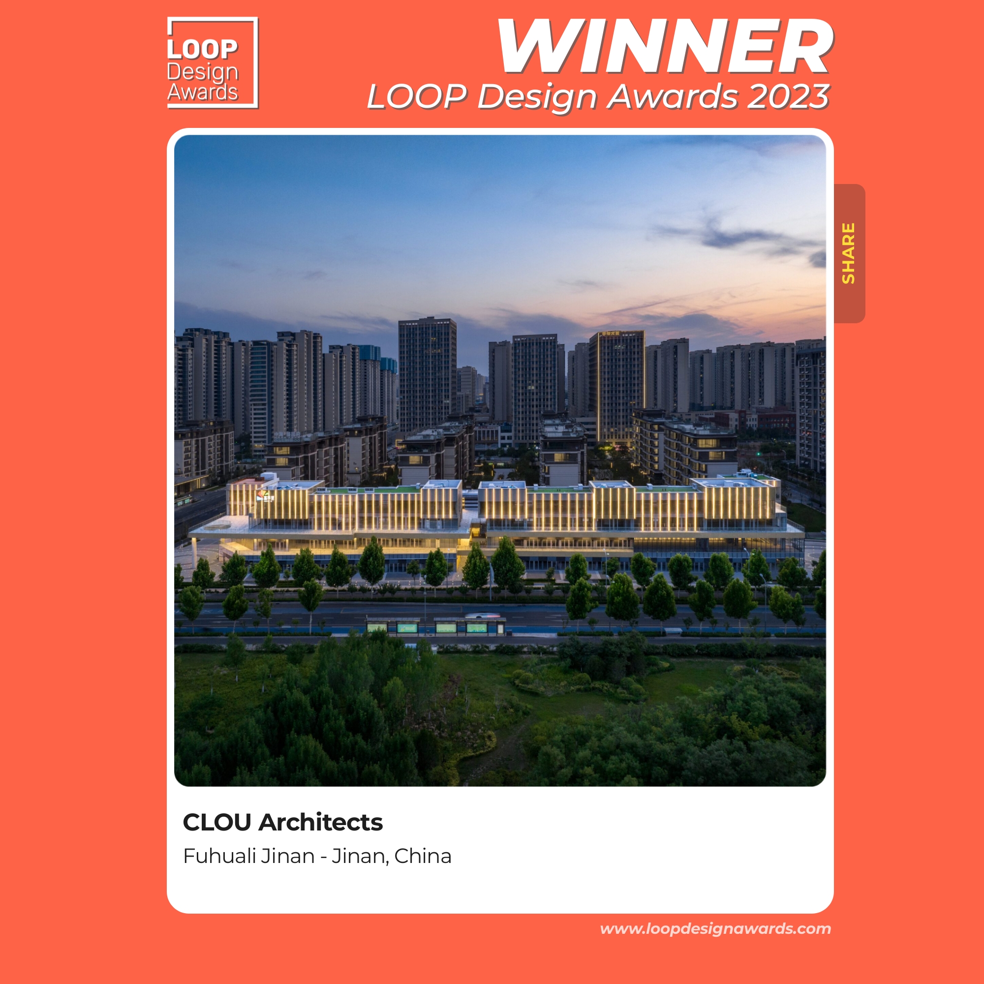 中海济南富华里荣获 2023 LOOP Design Awards 优胜大奖 - 柯路建筑